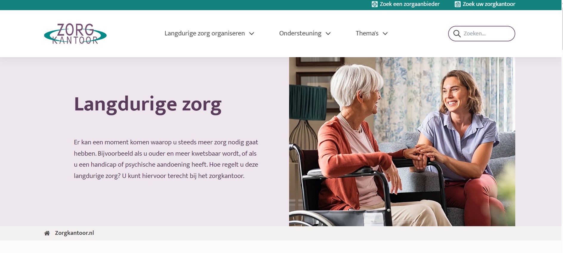 Nu ook informatie over zorgaanbieders te vinden op www.zorgkantoor.nl ...